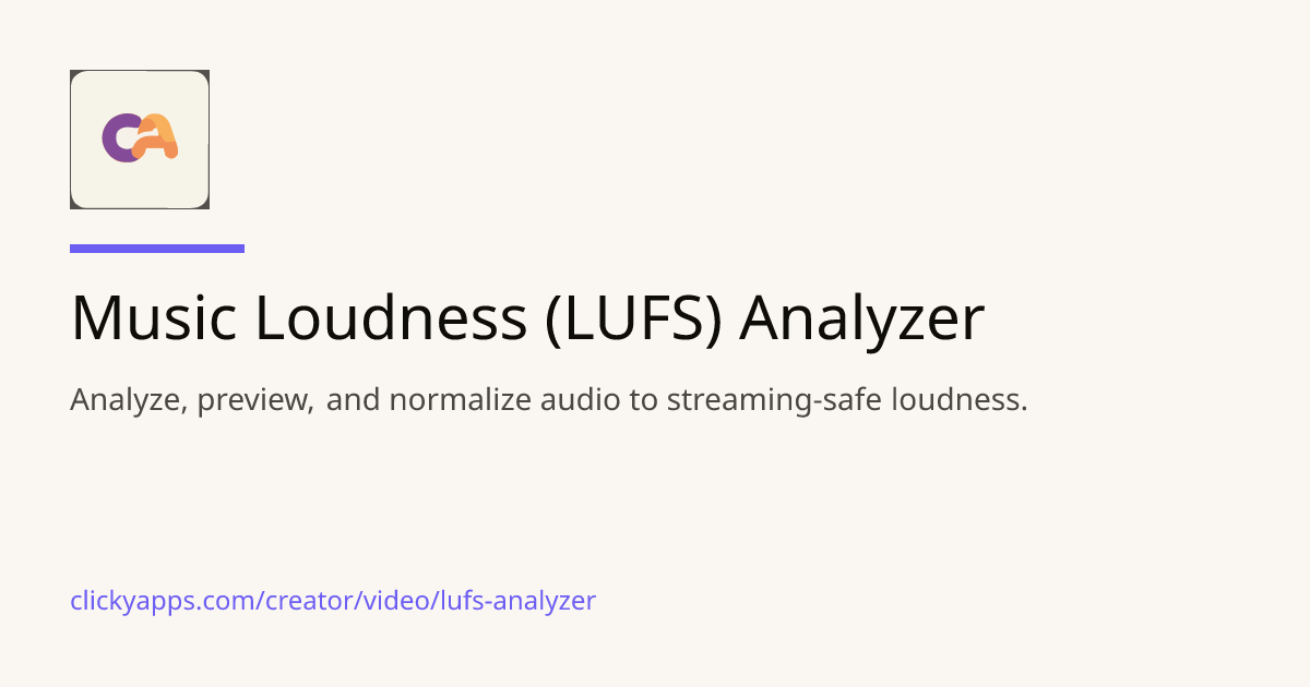 LUFS Analyzer — ClickyApps